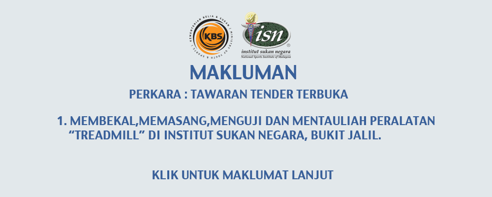 Tender – Institut Sukan Negara